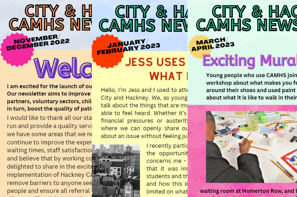 City & Hackney CAMHS Newsletters | East London NHS Foundation Trust