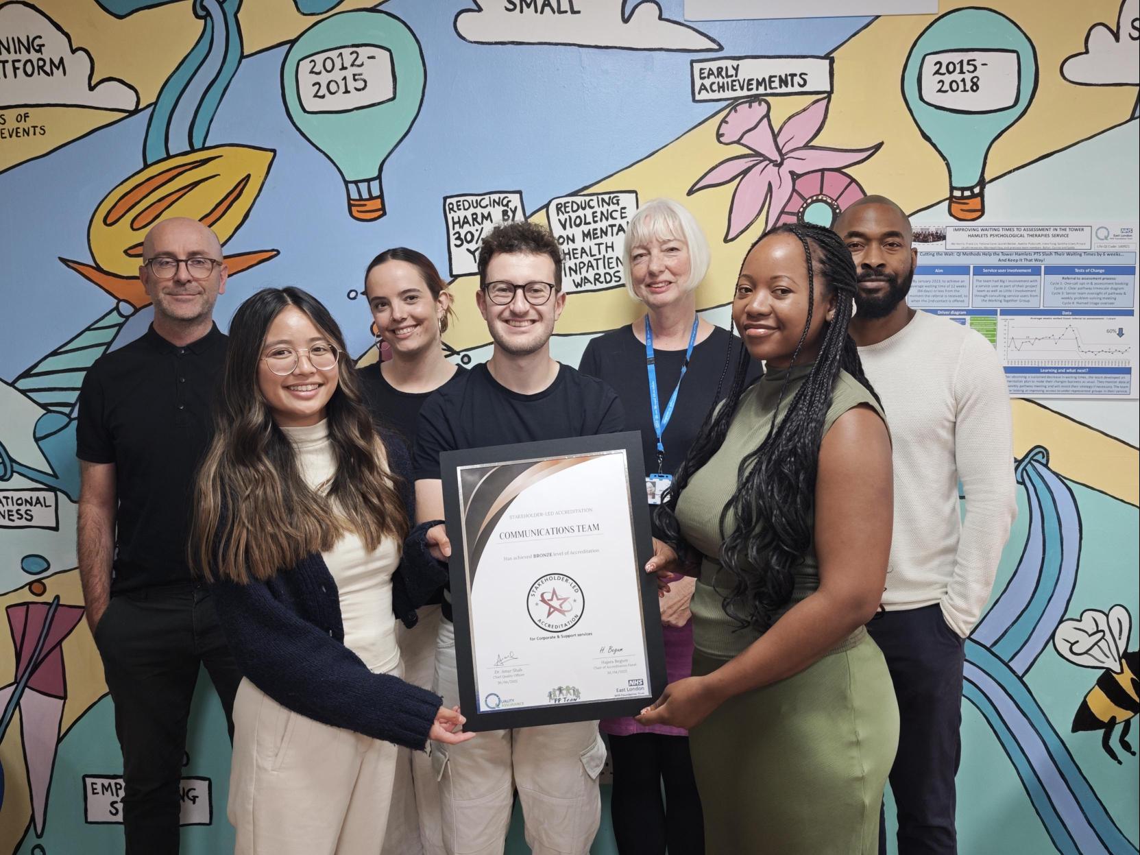 Accreditation Recognition for Communications Team | East London NHS ...